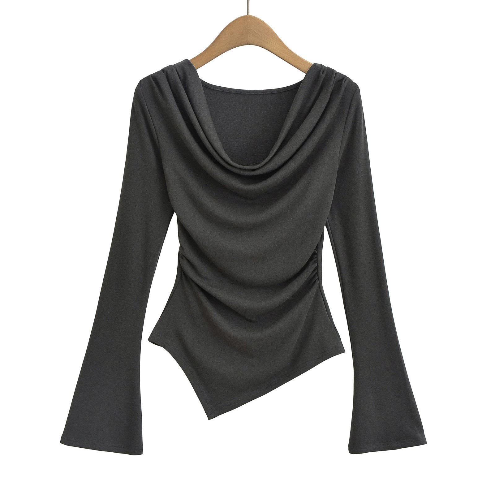 Women's American-style Off-shoulder Flared Long-sleeved Base - Shopatronics