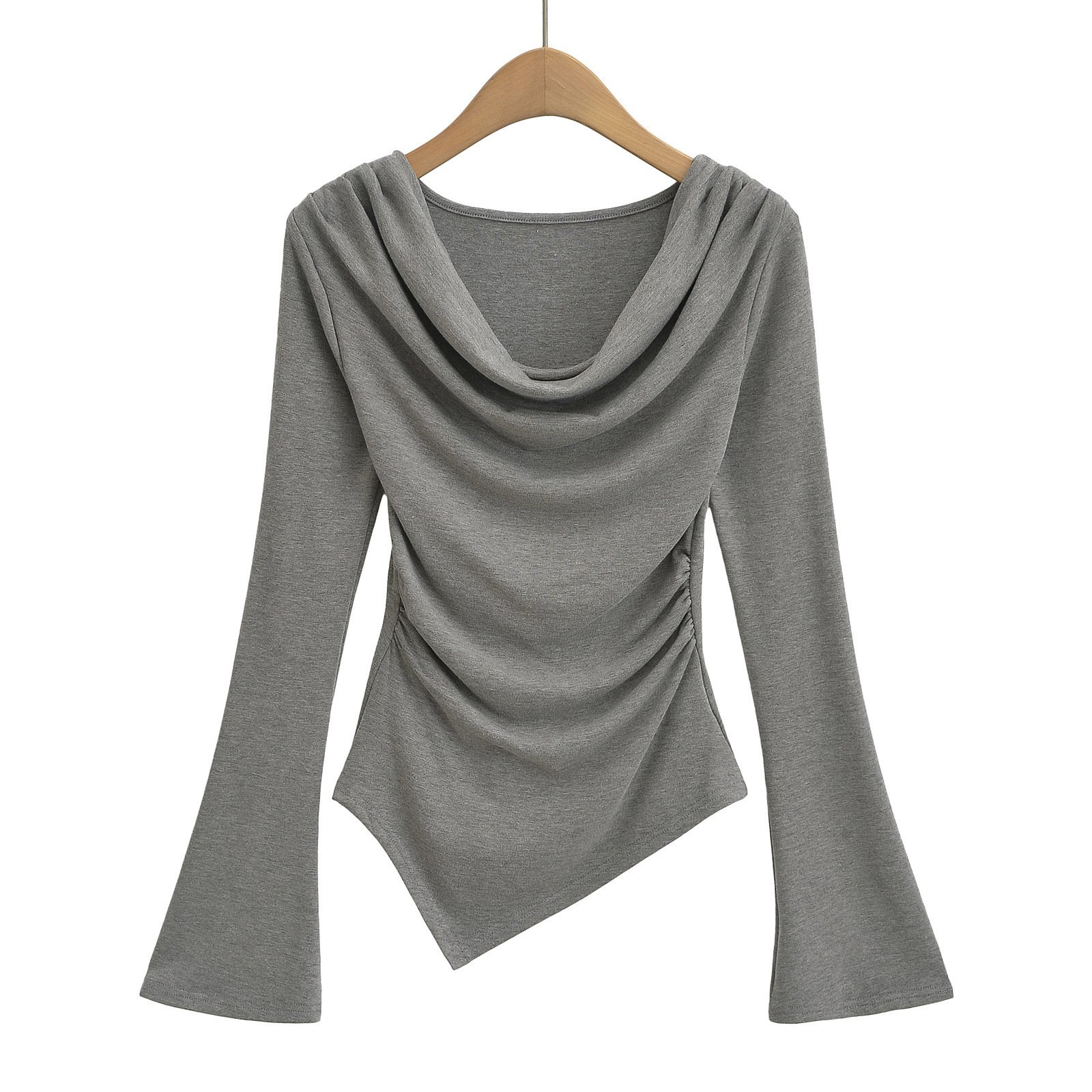 Women's American-style Off-shoulder Flared Long-sleeved Base - Shopatronics