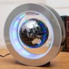Round LED World Map Floating Globe Magnetic Levitation Light Anti ...